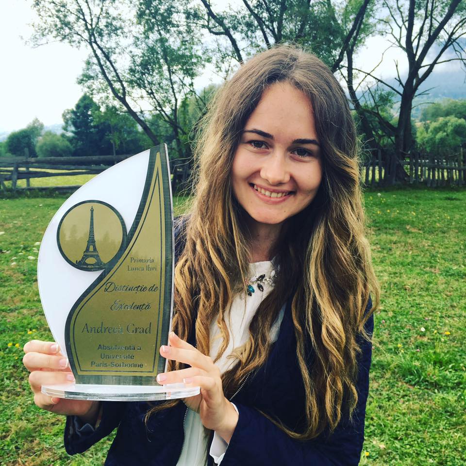 21 year old Andreea Grad, named Sorbone valedictorian ...