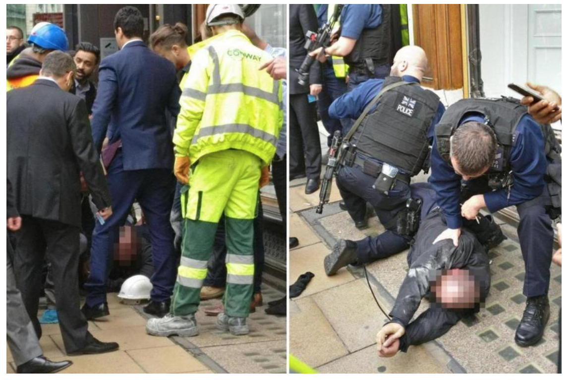 Romanian workers and local people stop robbery in London ...